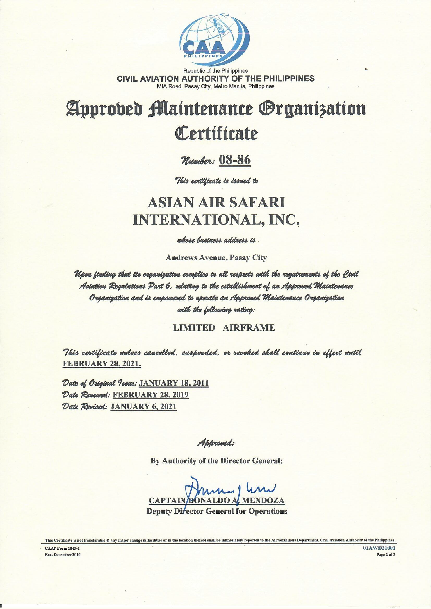 About Us – Asian Air Safari, Inc